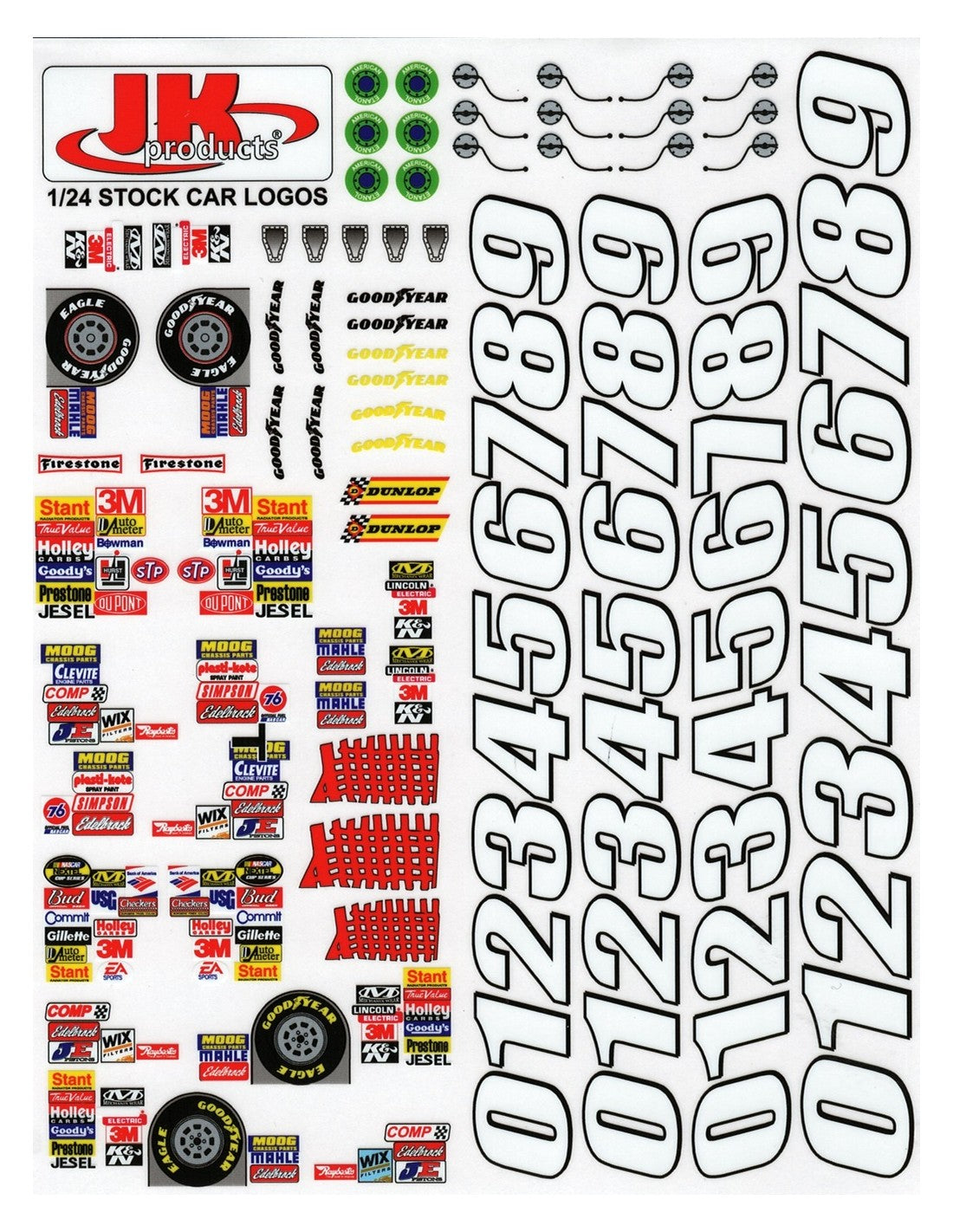 1/24 Stock Car Logo Stickers - S44 – Coastal RC Speedway & Hobbies